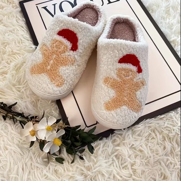 Shoes | Gingerbread Man Holiday Fuzzy Slippers | Poshmark